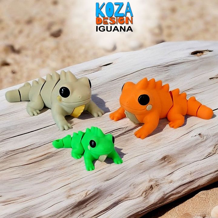 3D Printable IGUANA by Koza Design